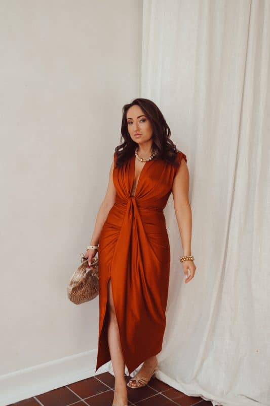 Perfect Dress Rust - Lara Boutique