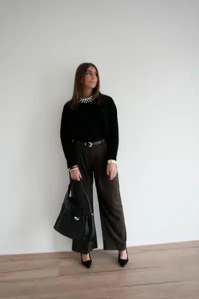 Cita Pantalon Dark Brown ^ - Lara Boutique